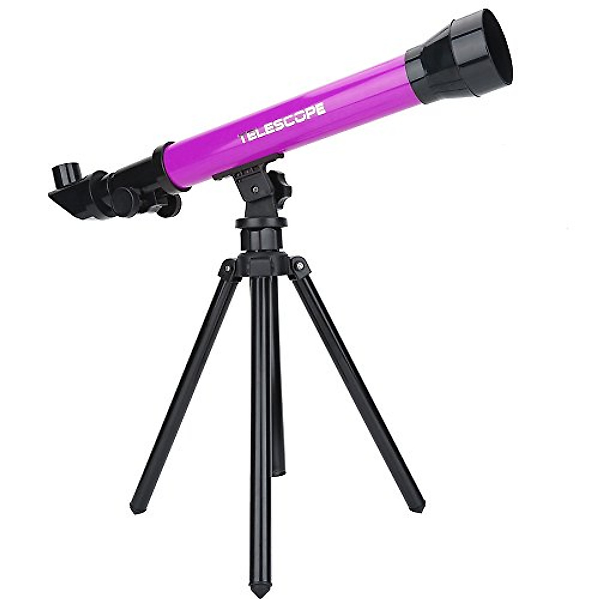 Telescope for Kids Beginners, Travel Scope, Equipped with 20X, 40X, 60X Interchangeable Eyepieces, Portable Travel Telescope with Tripod, Best Gift for Child (Purple)