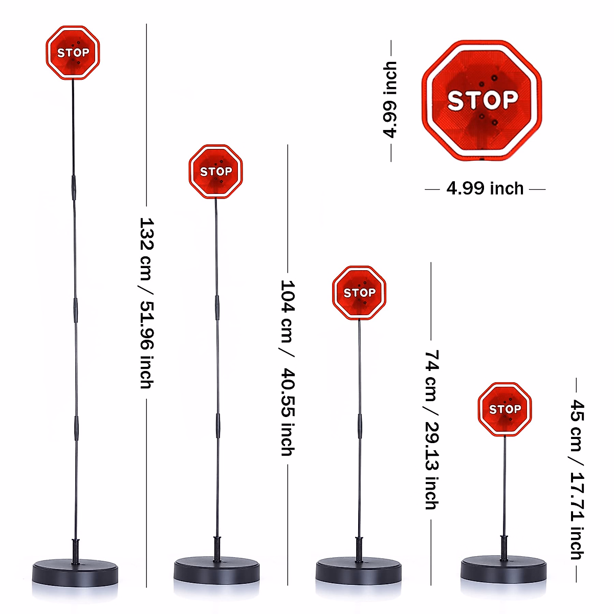Amiss Flashing LED Stop Sign for Garage Parking Assist, Parking Stopper for Garage, Garage Car Stoppers Indicator, Parking Sensors for Vehicles, Bumper Guards Aid, Car Exterior Accessories (1-Pack)