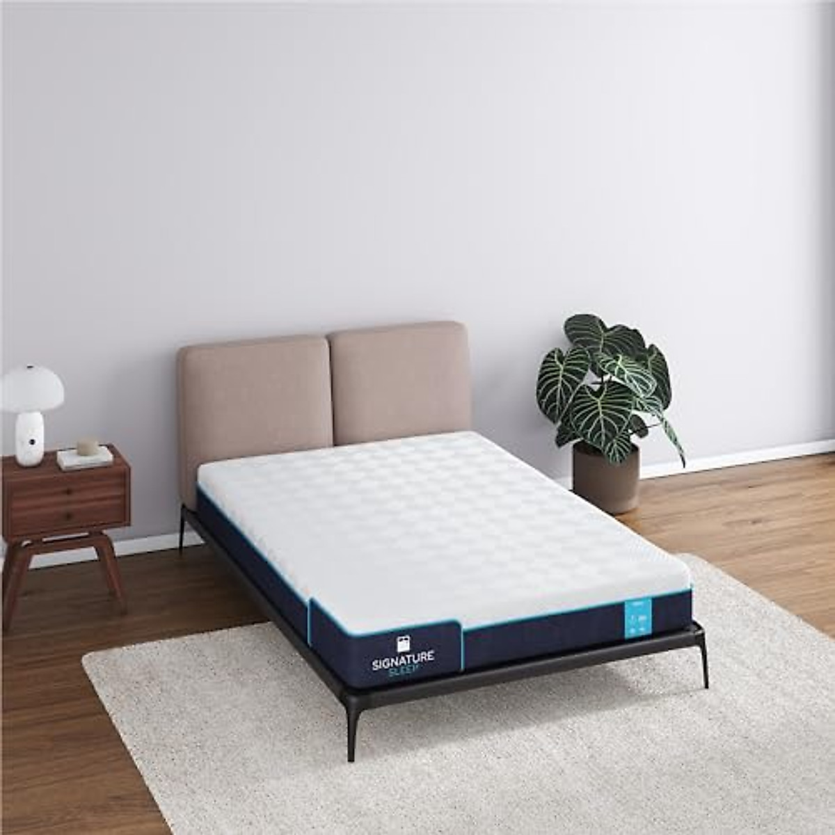 Signature Sleep Bliss 8 Inch Charcoal Cool Gel Memory Foam Mattress-in-a-Box, Medium-Firm, Certipur-US and Oeko-TEX, Queen