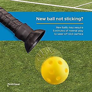 PickleUpper The Original Pickleball Ball Retriever - Attaches to Pickleball Paddles - The Easy Way to Pick Up Pickleball Balls Without Bending Over - Fits Standard Paddles