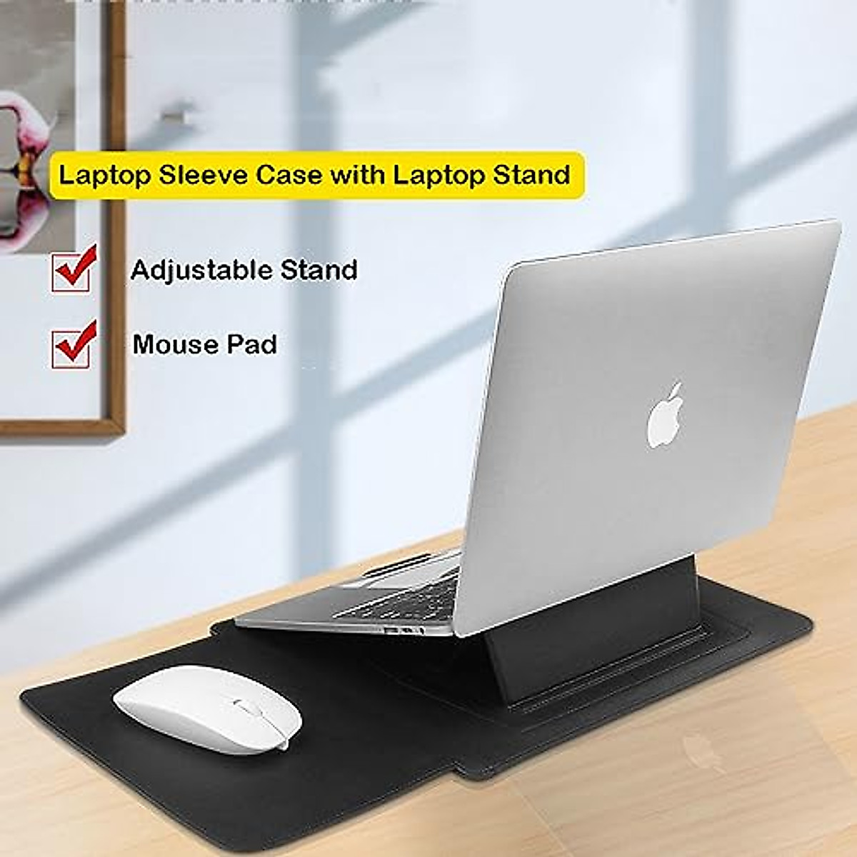 CREATOR Laptop Sleeve Case with Mouse Pad & Foldable Stand Laptop Carrying Case Compatible with MacBook Pro 14 inch 2023-2021 A2779 M2 A2442 M1