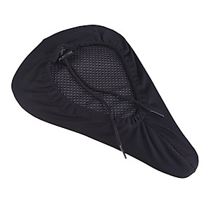 Gel Bike Seat Cover, Best Bike Saddle Cover with Black Waterproof Saddle Cover- Extra Comfortable Gel Bicycle Seat for MTB Mountain Bike Seat & City Road Bike Saddle-Padded Bike Cushion Saddle Cover