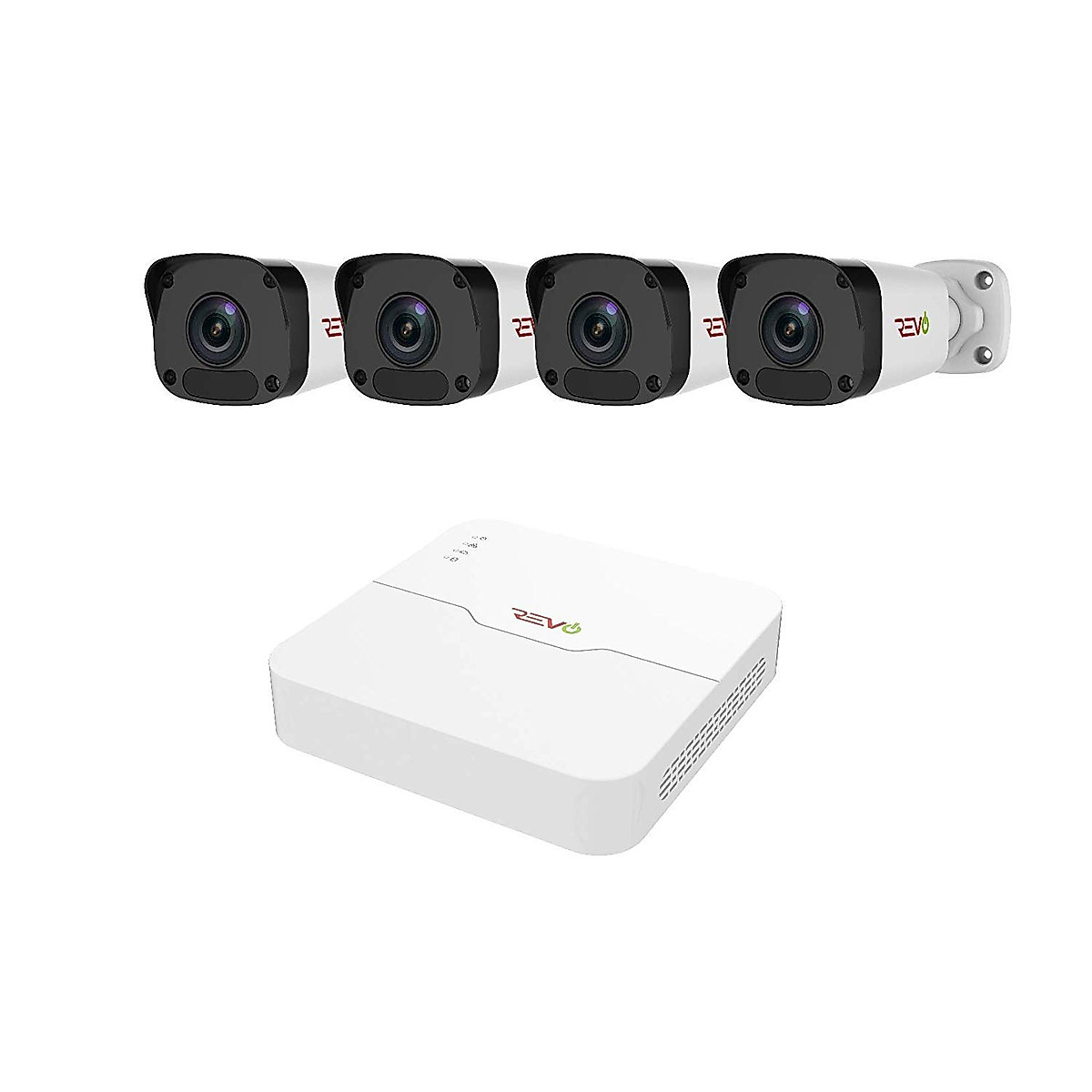 REVO America Ultra HD 4 Ch. 1TB HDD IP NVR Video Security System, 4 x 1080P Bullet Security Cameras - Remote Access Via Smart Phone, Tablet, PC & MAC (RU41B4E-1T)