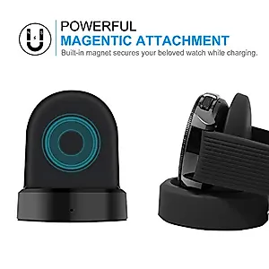 Charger Compatible with Samsung Galaxy Watch 42mm/46mm, Upgraded Charging Cradle Dock for Samsung Galaxy Watch SM-R800/R810/R815 Smart Watch Charger (Not for Active), Black