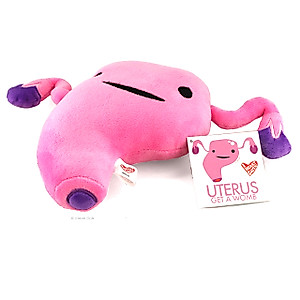I Heart Guts Uterus Plush - Get a Womb - Soft & Cuddly Plush Uterus Pillow, Educational Stuffed Animals for Gynecology Residents, Obstetricians, Med Students, Endometriosis Gifts