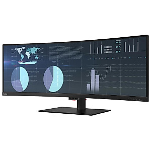 Lenovo - 61D5RAR1US ThinkVision P44w-10 43.4 WQUXGA WLED LCD Monitor - 32:10 - Raven Black - Vertical Alignment (VA) - 1.07 Billion Colors - 380 Nit Typical, 450 Nit Peak - 4 ms Extreme Mode
