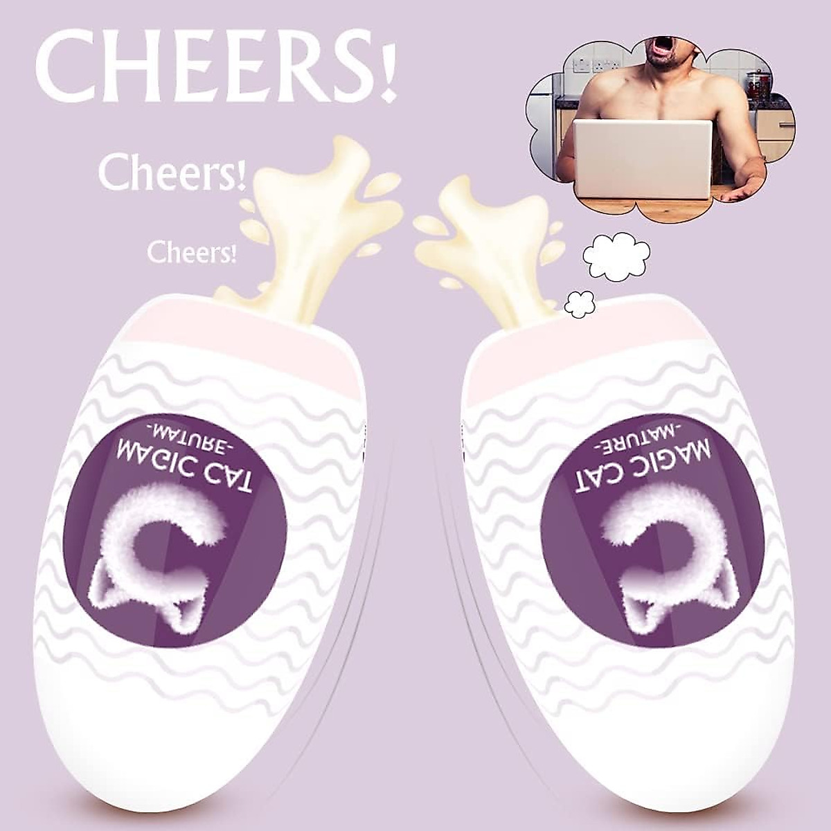 Male Masturbator Egg,Yoikun Male Stroker Adult Sex Toys, Realistic Pocket Pussy Sleeve with 3D Realistic Textured Vagina,Ultra Soft Stretchy Male Masturbators Cup, Adult Male Sex Toys for Men Pleasure