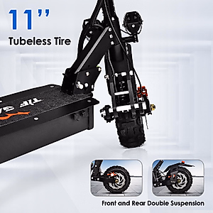 Adult Electric Scooter Series Dual Drive 5600W Motor, Max Speed 50mph, Max Range 50~56 Miles, All Terrain Off-Road Tires, Electric Scooter with Detachable Seat