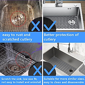 Kitchen Sink Mats Can be Sheared, JIUBAR 29.5"X15" sink protectors for kitchen sink with Rear Drain or Center Drain for Bottom of Farmhouse Stainless Steel Porcelain Sink