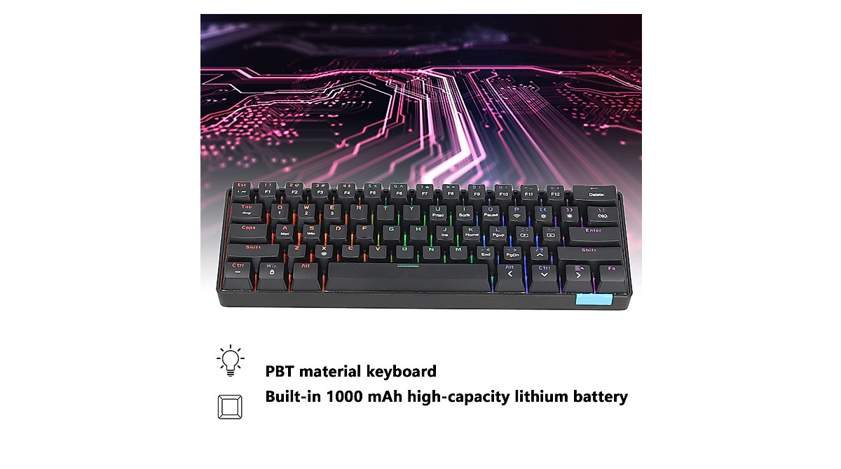 Kafuty-1 STK61 Wireless Gaming Keyboard - 61 Keys