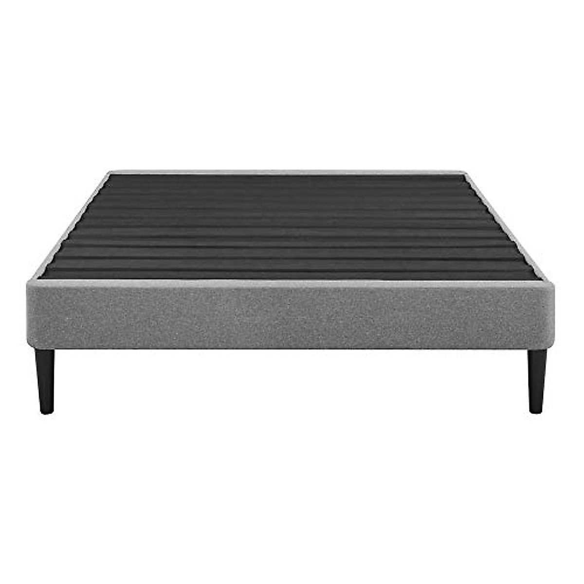Classic Brands Palmetto Upholstered Platform Bed Frame/Mattress Foundation/Wood Slat Support/No Box Spring Needed, Light Grey, Full