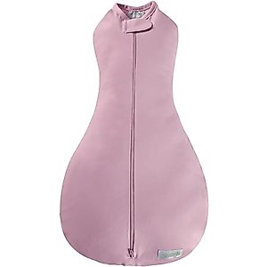 Woombie Simply Baby Swaddling Blanket I Soothing, Cotton Baby Swaddle I Wearable Baby Blanket, Pink Blush, 0-3 Months