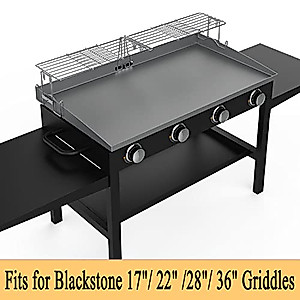 MOASKER Adjustable Griddle Warming Rack for Blackstone 17" 22" 28" 36" Griddles, Stainless Steel Extend Cooking Shelf BBQ Accessories for Blackstone 1554 1517 1883 1984 1666 1650 1825 Grills