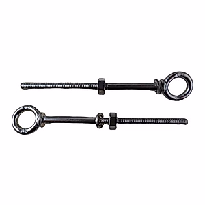 US STAINLESS 2 Pieces Stainless Steel 316 Eye Bolt 1/4" x 4" UNC Short Thread Marine Grade Pitch of 20