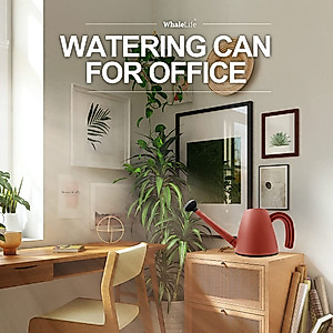 WhaleLife Indoor Watering Can for House Bonsai Plants (2.0L, Terra-Cotta Red)