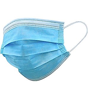 Class 1 Protective Face Masks - TITAN PROTECT Non Medical 3-Layer Disposable Face Mask, Daily Protection Filters >95% of Particles, Elastic Ear Loop, Adjustable and Comfortable, Blue (20 PC)