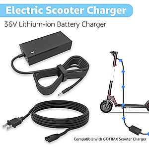 42V 2A Electric Scooter Charger Compatible with GOTRAX GXL V2, G2, G3, G4, Apex, Glider, XR Elite, XR Ultra Compatible with Most 36 Volt Electric Scooter