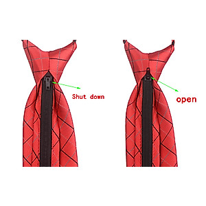 Mens Big Boys Dark Purple Silk Clip on Zip Ties Elegant Formal Wedding Neckties