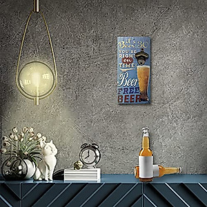 Activewhey Vintage Wooden Wall Mounted Bottle Opener, Best Unique Gifts for Beer Lovers, Dad, Husband, Boyfriend, Gift Ideas for Housewarming, Christmas, Father's Day, Blue