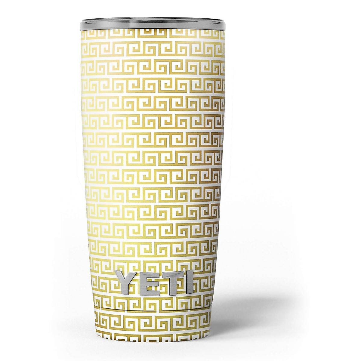 Design Skinz Golden Greek Pattern - Skin Decal Vinyl Wrap Kit Compatible with The Yeti Rambler Cooler Tumbler Cups