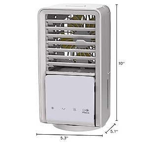 Ancokio Personal Air Cooler, 4 in 1 Personal Desktop Cooling Fan 3 Speeds 7 Colors Light, Evaporative Portable Air Conditioner with White 11.14 x 6.89 x 6.57 inches