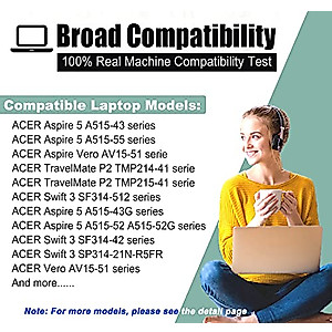 BOWEIRUI AP19B5L Laptop Battery Replacement for ACER Aspire 5 A515-43 A515-43G A515-52 A515-52G, Swift 3 SF314-42 SP314-21N-R5FR, Vero AV15-51 Series KT.0040.5010 KT00405010 Battery (15.4V 54.6Wh)
