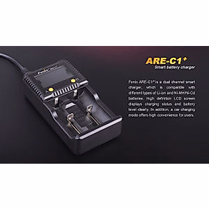 EdisonBright Fenix are-C1+ Plus Universal Smart Digital Display Battery Charger Battery Carry case