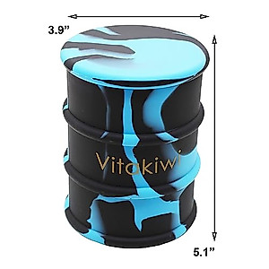 vitakiwi 500ml Large Silicone Containers with Barrel Shape Non-stick Food Storage Jar (5)