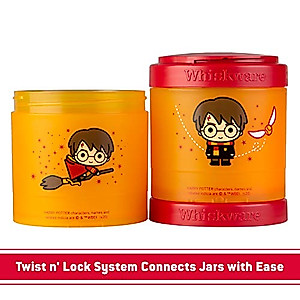 Whiskware Harry Potter Stackable Snack Containers for Kids and Toddlers, 3 Stackable Snack Cups for School and Travel, Harry Potter