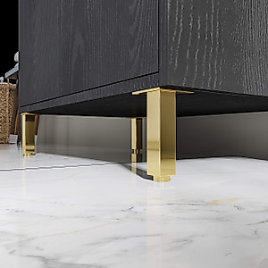 phiestina 24 Inch Black Bathroom Vanity with Ceramic Countertop Sink Combo, 2 Doors Black Bathroom Cabinet Set, BV01-MGD-BLACK