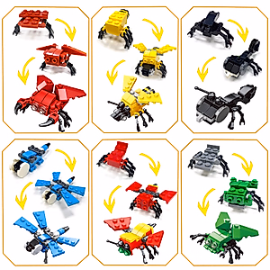 12 Pack 3" Large Easter Eggs Filled Stem Building Toys Easter Basket Stuffers 6 in 1 Transform Animal Building Blocks Easter Party Favors Gifts for Kids Toddlers Boys Girls Teens Easter Eggs Hunt