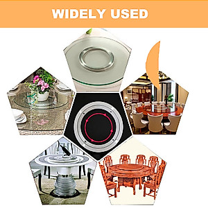 Lazy Susan Bearing, Heavy Duty Aluminium Alloy Turntable Bearing Swivel Plate Lazy Susan Rotating Bearing Round Smooth Swivel Turntable Hardware for Dining Table, 8"