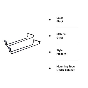 DZHJKIO Black Stemware Rack,Wire Hanging Rack,Under Cabinet Wine Glass Rack,Wine Glass Hanging Rack 2 Pack 14 Inch