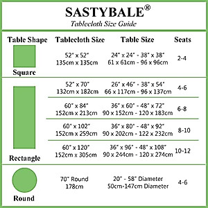 SASTYBALE Jacquard Tablecloth Rectangle Damask Fabric Table Cloth, Water Resistant & Wrinkle Free Polyester Table Cover for Kitchen Dining Tabletop Use (Rectangle/Oblong, 52" x 70" (4-6 Seats), Gray)