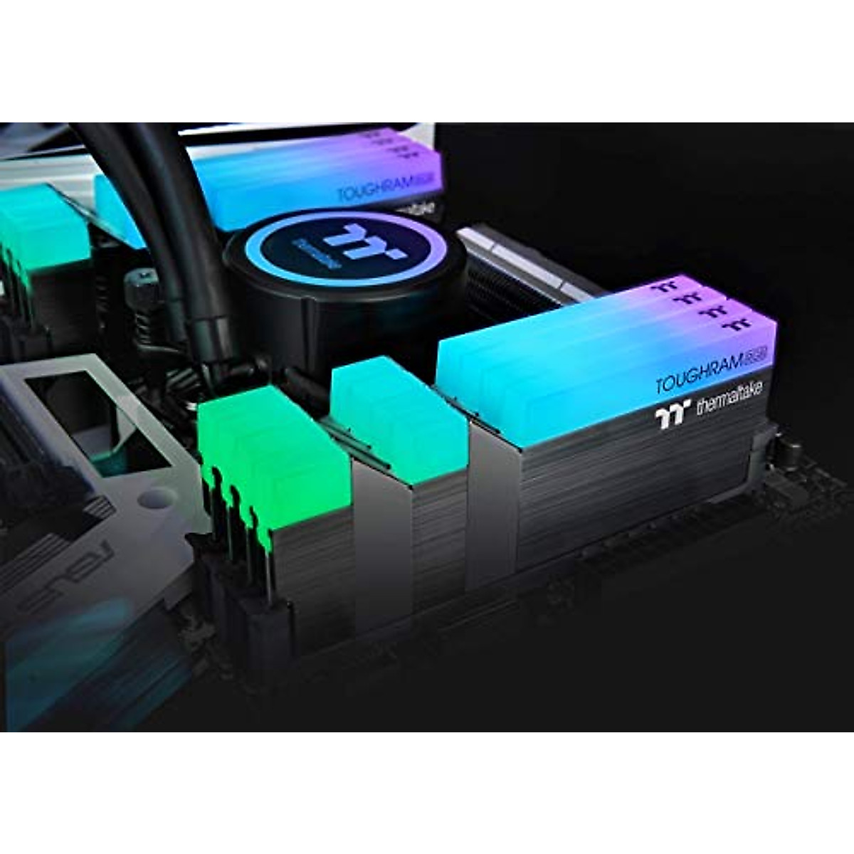 Thermaltake TOUGHRAM RGB DDR4 3600MHz 16GB (8GB x 2) 16.8 Million Color RGB Alexa/Razer Chroma/5V Motherboard Syncable RGB Memory R009D408GX2-3600C18B