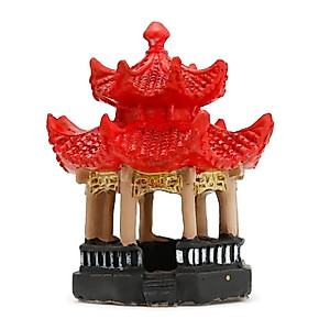 Sdeetesamjun Fairy Garden Accessories Mini Pavilion Pagoda Garden Statue Zen Garden for Desk Japanese Home Office Decor Meditation Accessories
