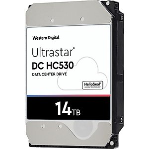 Western Digital WUH721414ALE6L4 14TB Ultrastar DC HC530 SATA HDD - 7200 RPM Class, SATA 6 Gb/s, 512MB Cache, 3.5"