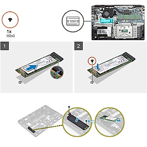 Deal4GO 2280 M.2 SSD Heatsink Cover 1X2MT 01X2MT w/Support Bracket X3YR8 0X3YR8 for Dell Latitude E5470 E5570 E5270 5470 5570 Precision M3510