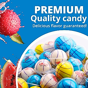 Gummy Candy - Jelly Filled Gummies - Fun Basketball Gummy Candies Filled with Fruit Jam - Assorted Flavors - 10 pcs Individually Wrapped Chewy Candy