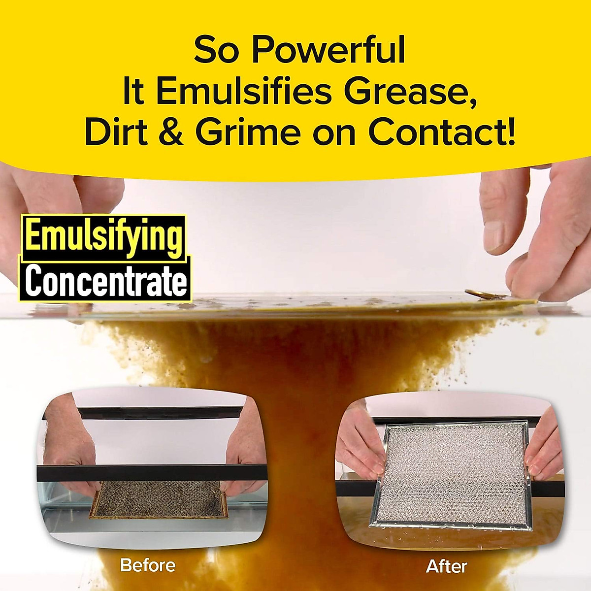 Grease Police Magic Degreaser by BulbHead - Super-Concentrated Degreaser and Cleaner Spray For Kitchen, Bathroom, and More - Emulsifies Grease & Grime on Contact, No Hard Work