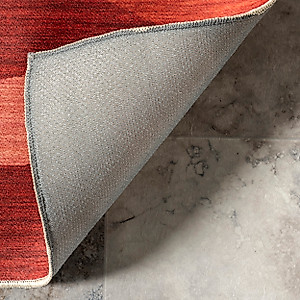 nuLOOM Terri Tropical Machine Washable Indoor/Outdoor Area Rug, 8' x 10', Red