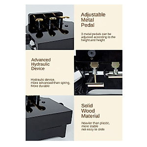 Soarun Piano Pedal Extender Bench for Kids, Design with 3 Pedal (Wood)