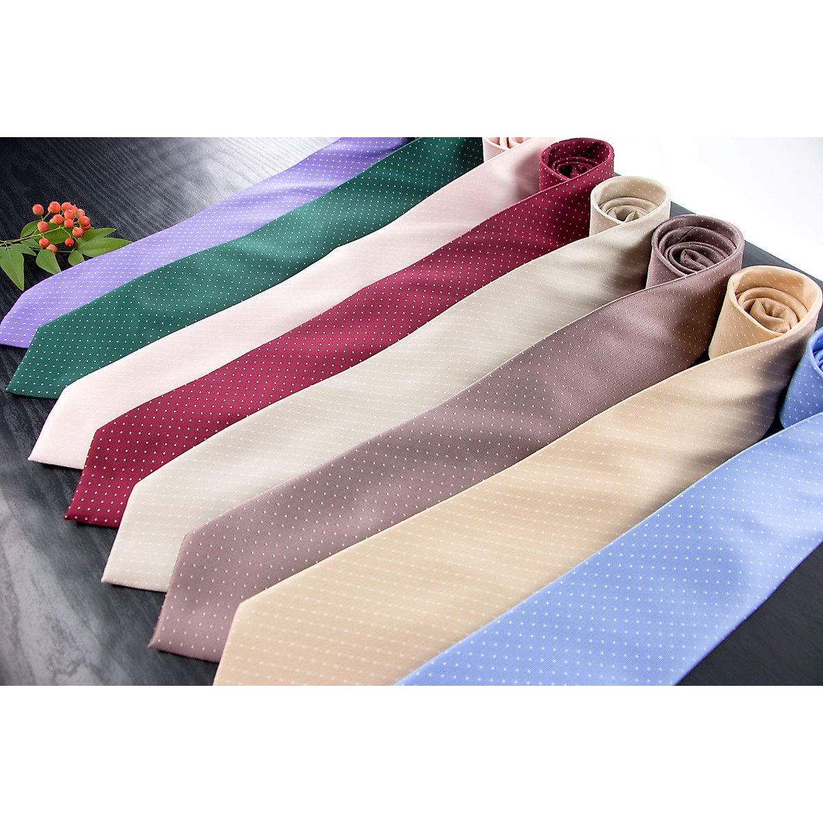 Spring Notion Men's Woven Dotted Necktie Champagne