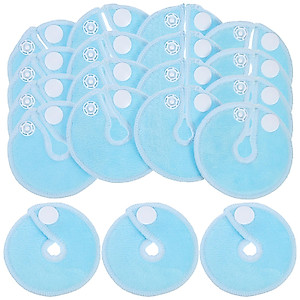 GLEAVI 28pcs G Tube Pad Holder Feeding Tube Button Covers Reusable Nursing Pads Soft Absorbent Breast Pads for Kids Breastfeeding Supports Nursing Care Sky-Blue