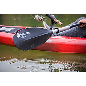 Harmony Gear Drifter Kayak Paddle | 1 Piece Shaft | 60 Degree Offset | Black | 235 cm
