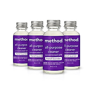 Method All-Purpose Cleaner Concentrates Refills, French Lavender, 4 Recyclable 1 fl oz Refills
