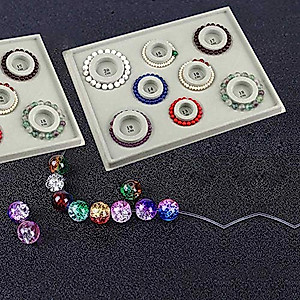 Bracelet Design Board Flocked Bead Board Bracelet Beading Jewelry Organizer Tray Design DIY Craft Tool (Bracelet Beading Board)