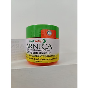 MaxRelief Arnica Montana Pain Cream - Advanced Formula for Deep Relief - Soothe Knee, Joint & Muscle Pain - Reduce Swelling, Joint Inflammation Fibromyalgia & Plantar Fasciitis Relief - Emu Oil 2oz