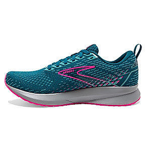 Brooks Women's Levitate 5 Neutral Running Shoe - Blue/Porcelain/Pink - 8.5 Medium