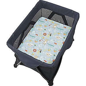 HOPPO Baby&Kids Pack n Play Fitted Pack n Play Playard Sheets Set-2 Pack Portable Mini Crib Sheets, Playard Mattress Cover Soft Cotton, Jungle, Forest & Animals